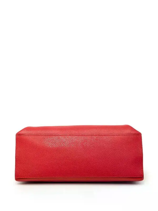 Gucci 2000-2015 Medium Calfskin Bamboo Daily Satchel - Red