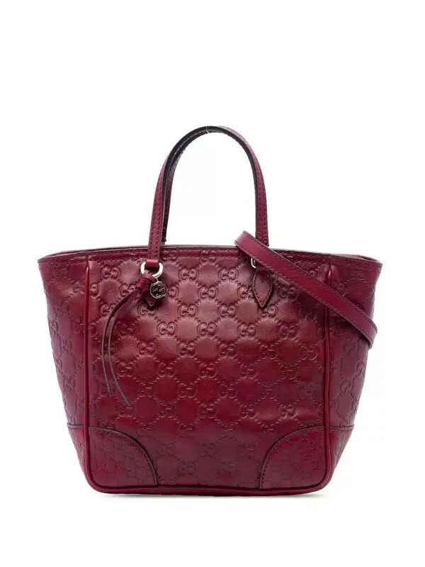 Gucci 2016-2026 Small Guccissima Bree Satchel - Red