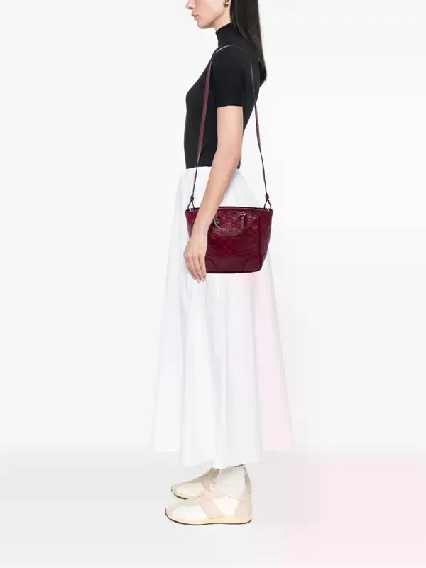 Gucci 2016-2026 Small Guccissima Bree Satchel - Red