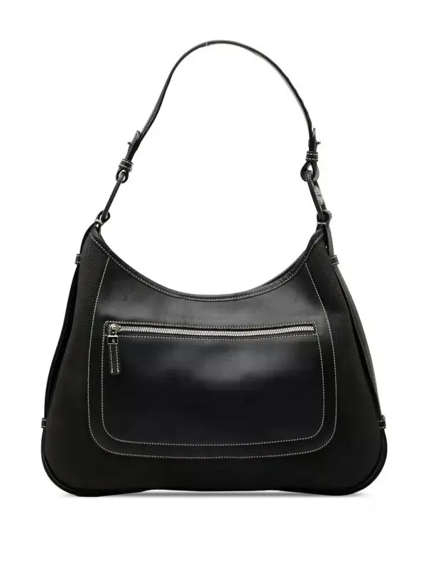 FERRAGAMO 2021 Canvas And Leather Shoulder Bag - Black