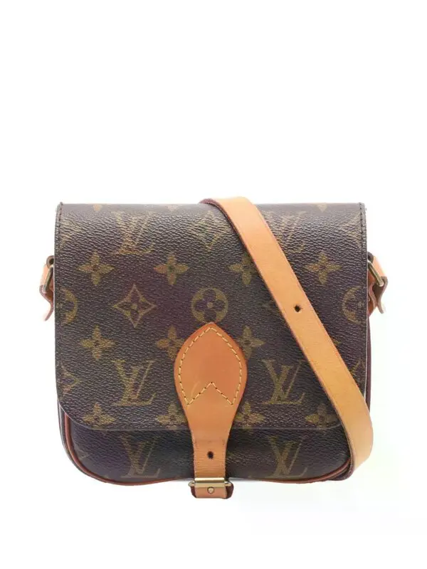 LOUIS VUITTON 1990 Monogram Cartouchiere Pm Crossbody Bag - Brown