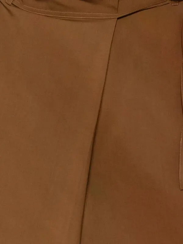 ALYSI Wrap-front Trousers - Brown