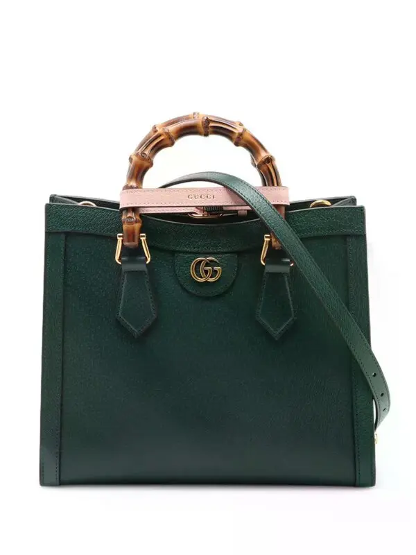 Gucci 2000-2015 Small Calfskin Bamboo Diana Satchel - Green