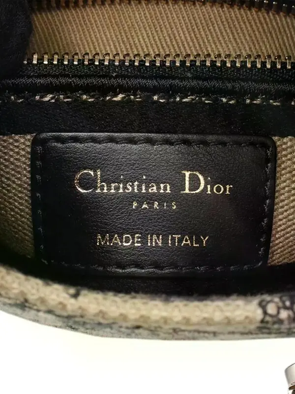 Dior 2000-2026 Mini Embroidered Canvas Toile De Jouy Lady D Lite Satchel - Neutrals