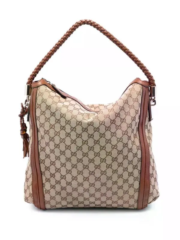 Gucci 2016-2026 Large Gg Canvas Bella Tote Bag - Neutrals