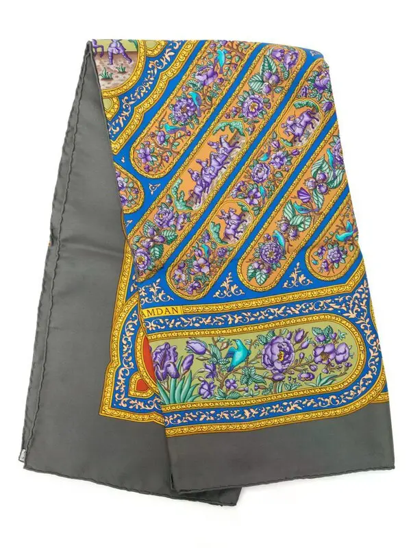 Hermès 20th Century Qalamdan Silk Scarf 90 Scarves - Grey