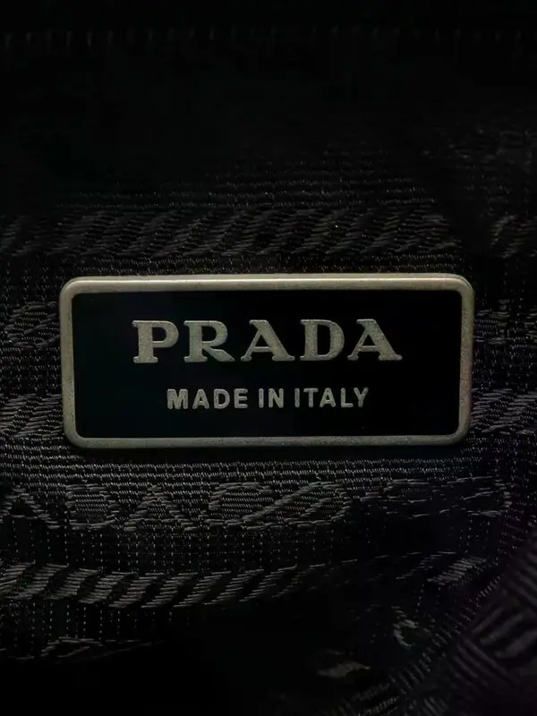 Prada Saffiano Trimmed Tessuto Crossbody Bag