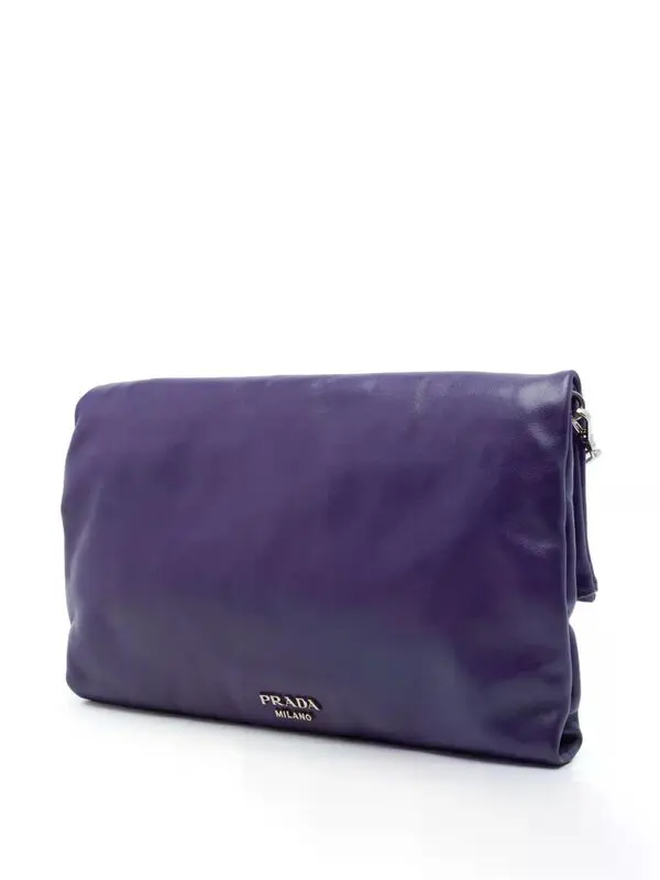 Prada 2010-2026 Soft Calf Fold Over Shoulder Bag