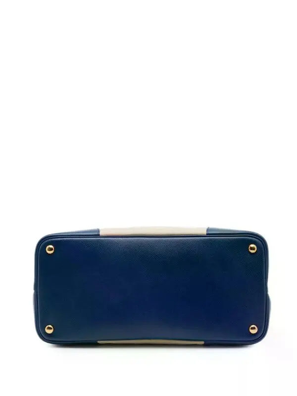 Prada 2010-2026 Large Canapa And Saffiano Double Satchel