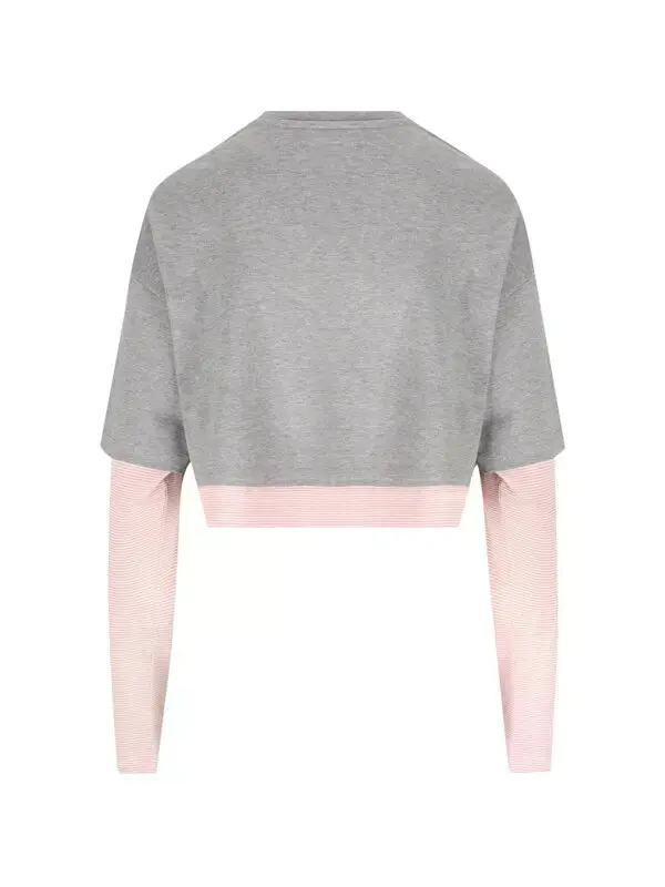 Miu Miu Layered-sleeve Cropped T-shirt