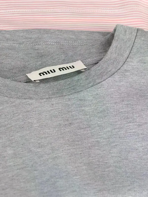 Miu Miu Layered-sleeve Cropped T-shirt