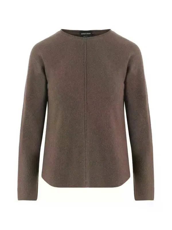 Giorgio Armani Seam-detail Sweater - Brown