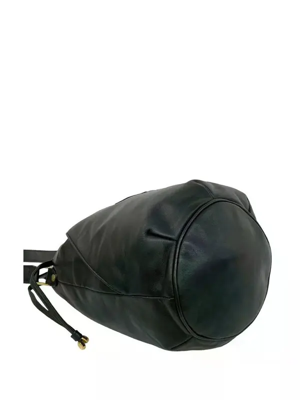 Celine 1990-2010 Leather Triomphe Bucket Bag