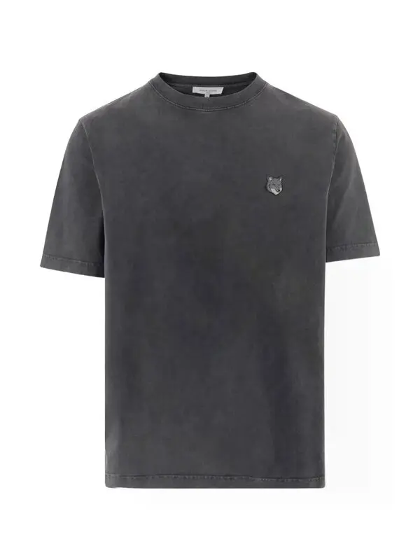 Maison Kitsuné Fox-patch T-shirt - Grey