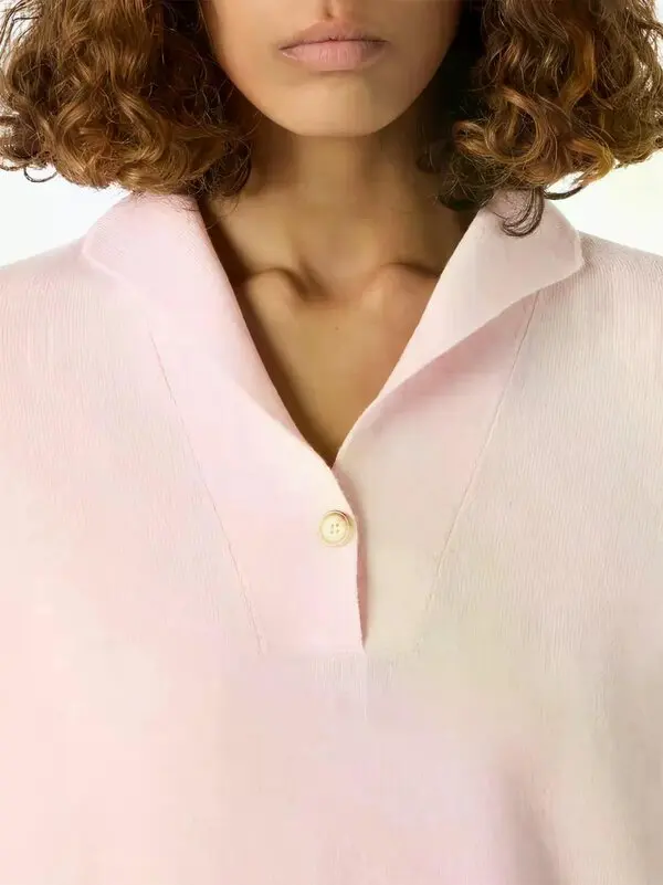 Loro Piana Sergio Polo-collar Cashmere Sweater - Pink