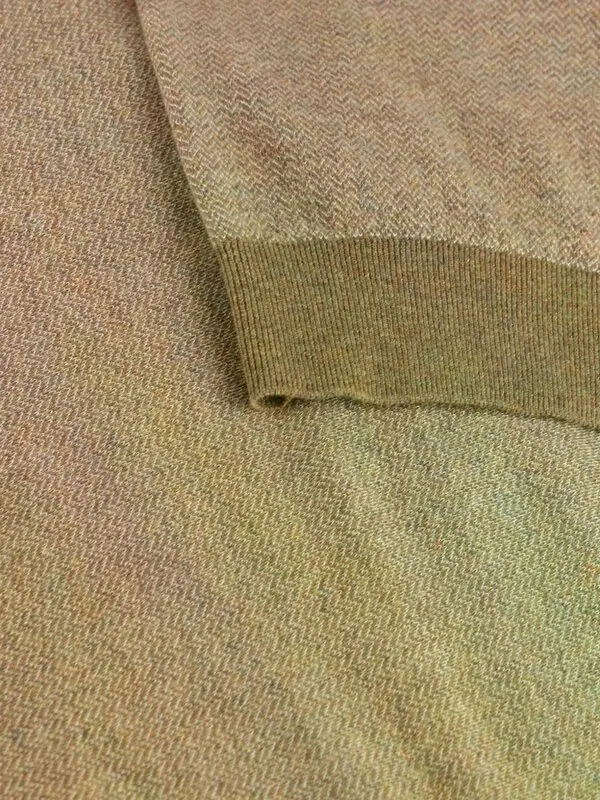 Loro Piana Chevron-knit Crew-neck Sweater