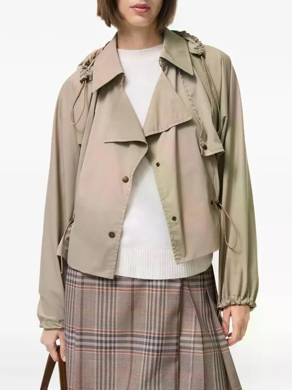Burberry Detachable-hood Stretch-nylon Jacket