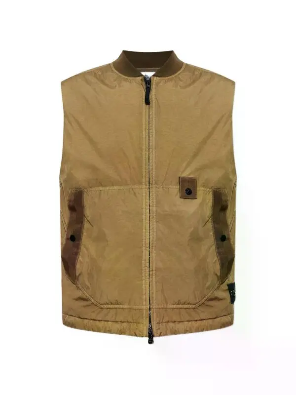 Stone Island Logo-patch Gilet - Green