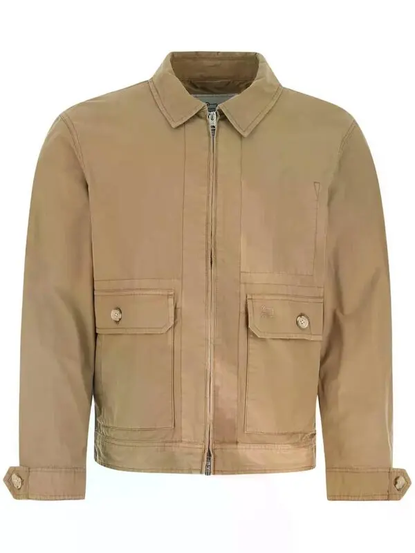 Woolrich Zip-up Cotton Bomber Jacket - Brown