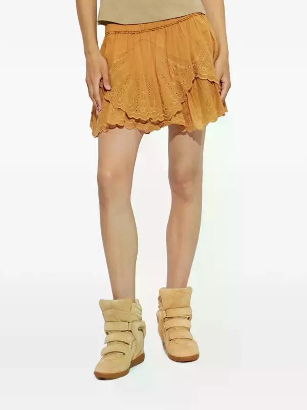 MARANT ETOILE Layale Broderie-anglaise Ruffled Skort