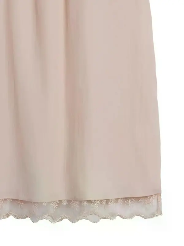 Simone Rocha Lace-trim Negligee Midi Skirt - Neutrals
