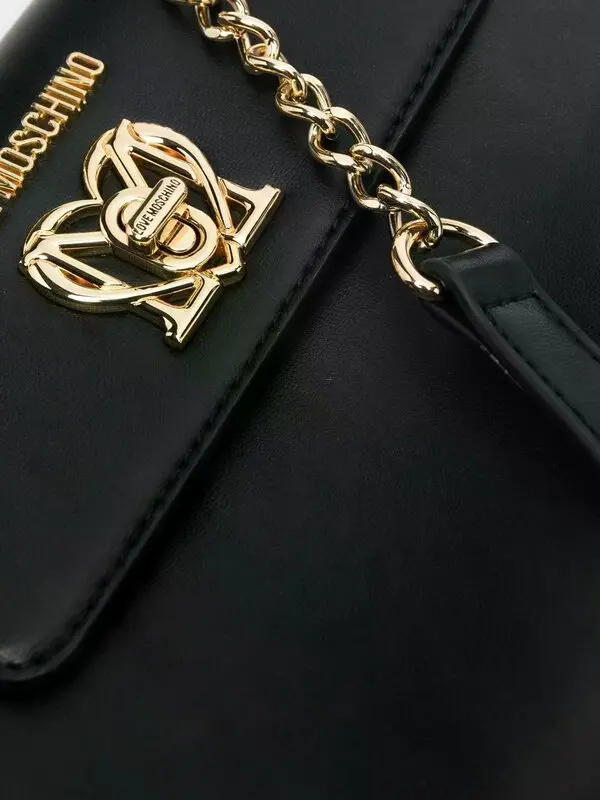 Moschino Logo Plaque Shoulder Bag