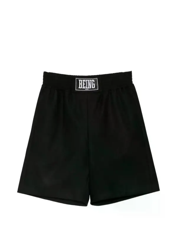 Sacai Logo-patch Shorts - Black