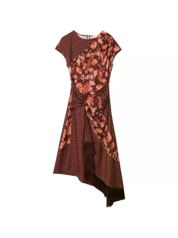 3.1 Phillip Lim Short-sleeves Asymmetric Dress - Brown