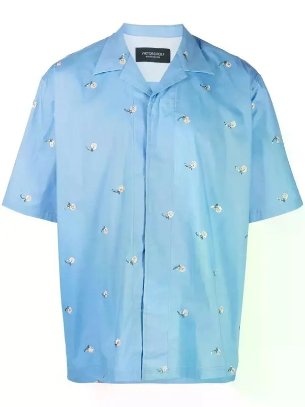 Viktor & Rolf Sequin Embellished Short-sleeved Shirt - Blue
