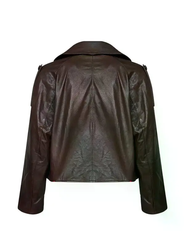 Max Mara Double-breasted Leather Jacket