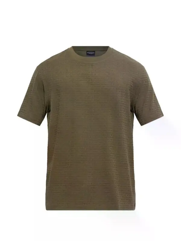Emporio Armani Monogram-pattern Short-sleeve T-shirt