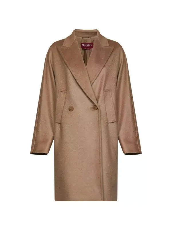 Max Mara Double-breasted Felted Coat - Neutrals