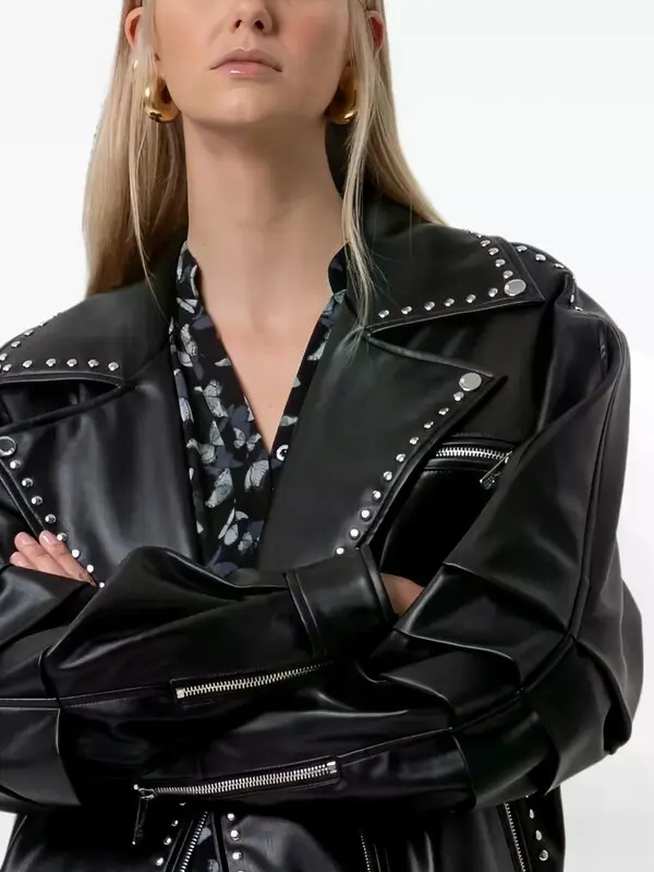 FRACOMINA Stud-embellished Biker Jacket