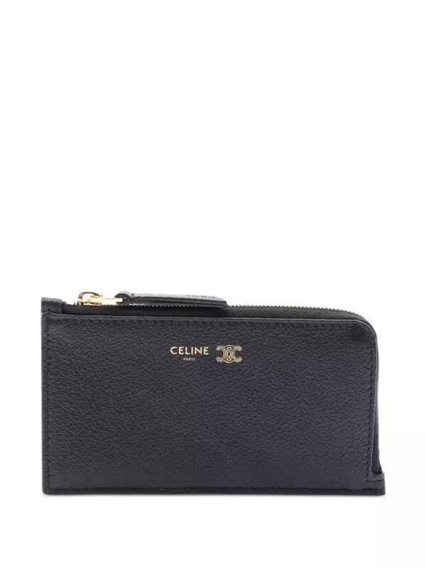 Celine 2020s Triomphe Card Holder - Black