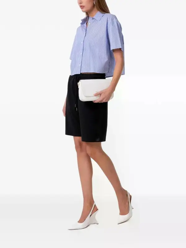 GAELLE PARIS Striped Cropped Shirt