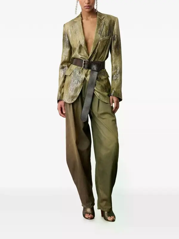 Ralph Lauren Ellen Pleated Cotton Trousers