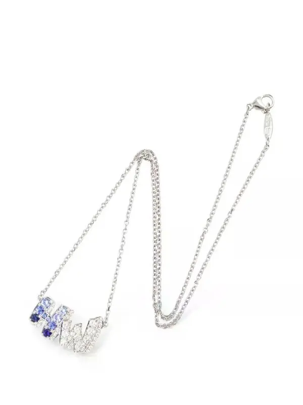 Harry Winston 2010s Graffiti Sapphire Necklace - Silver