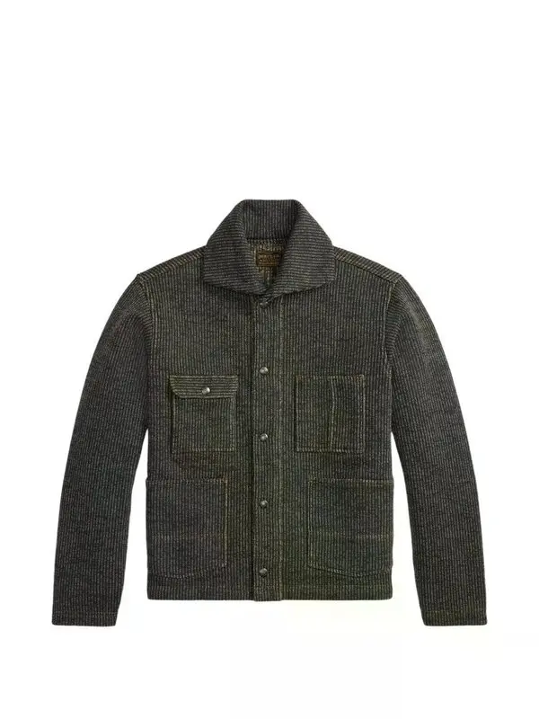 Ralph Lauren Striped Pocket Shirt Jacket - Grey