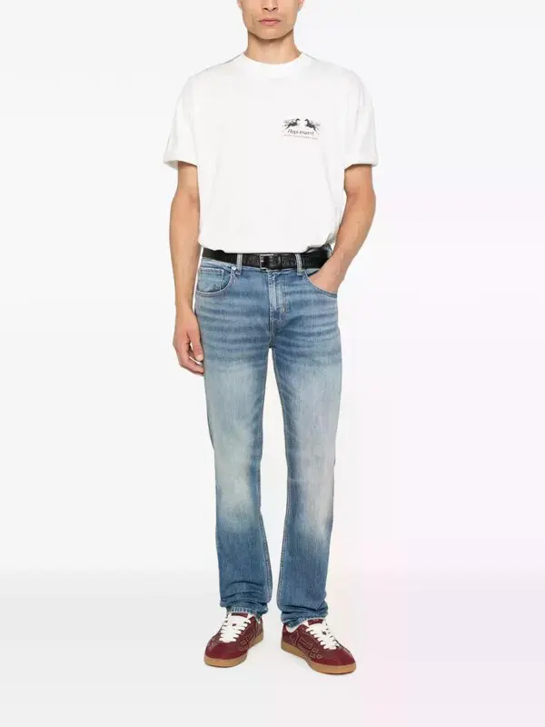 7 For All Mankind Faded Whiskered Jeans