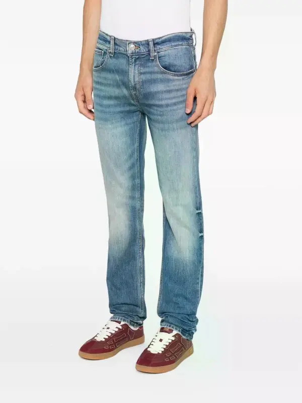 7 For All Mankind Faded Whiskered Jeans