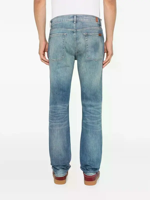 7 For All Mankind Faded Whiskered Jeans