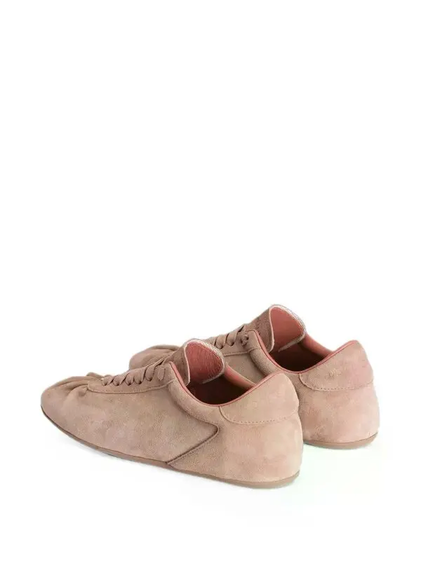 Dolce & Gabbana Soft Ballet Sneakers In Split Calfskin - Pink