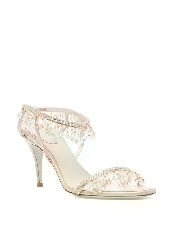 Rene Caovilla Jahanara Bead-embellished Sandals - Neutrals