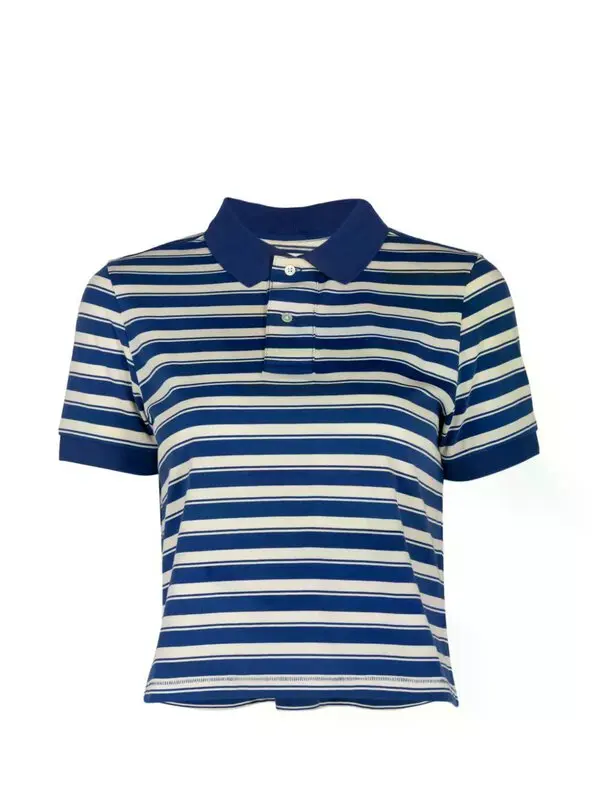 Denimist Striped Short-sleeve Polo Top - Blue
