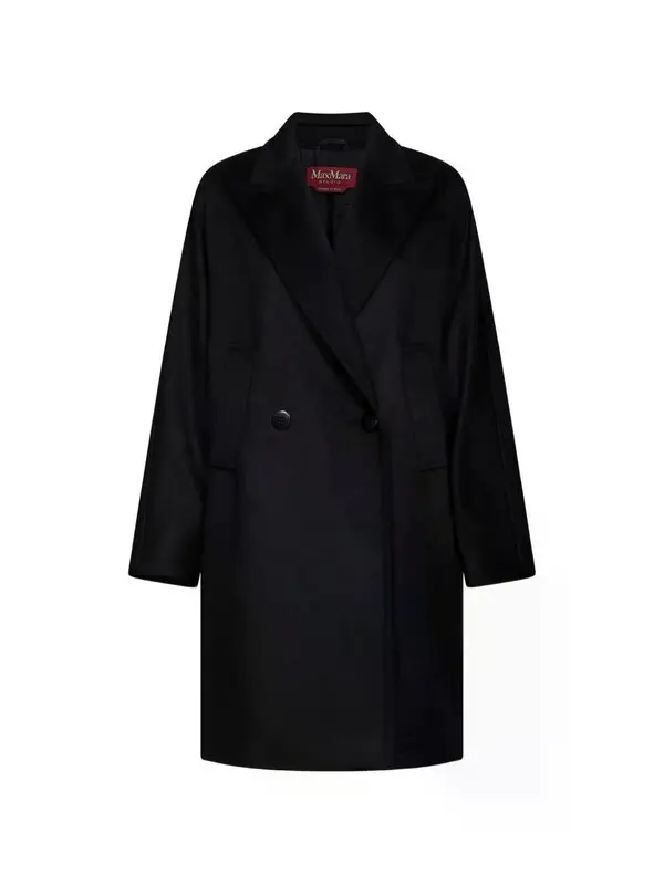 Max Mara Notch-lapel Double-breasted Coat - Black
