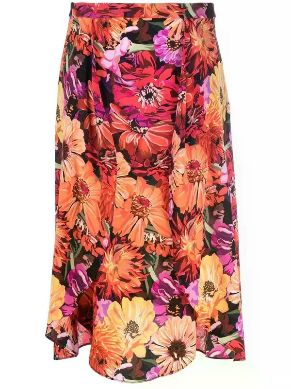 Stella McCartney Floral-print Petal Midi Skirt - Red