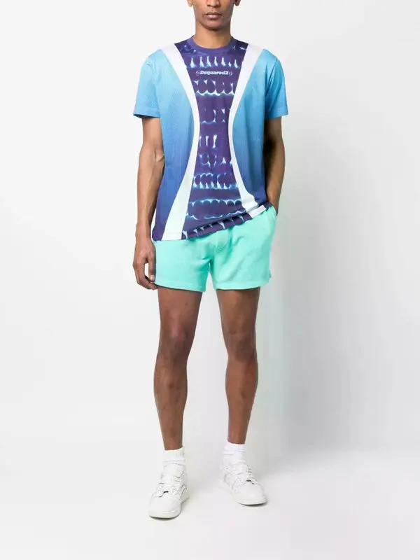 Dsquared2 Graphic-print Perforated T-shirt