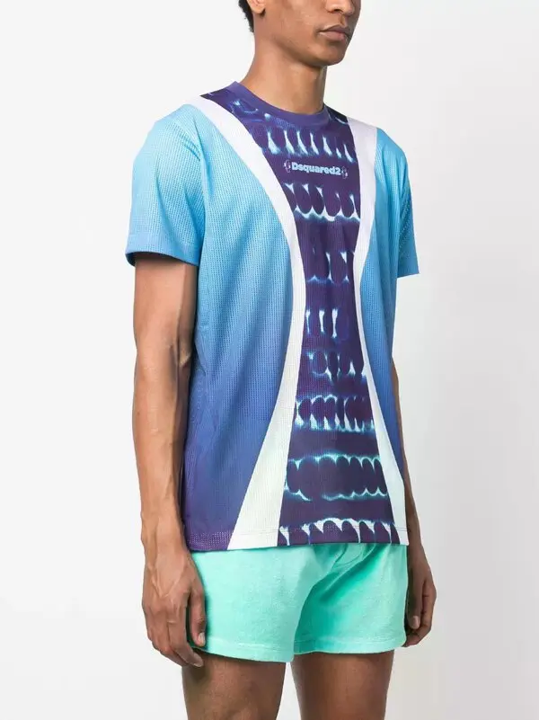 Dsquared2 Graphic-print Perforated T-shirt