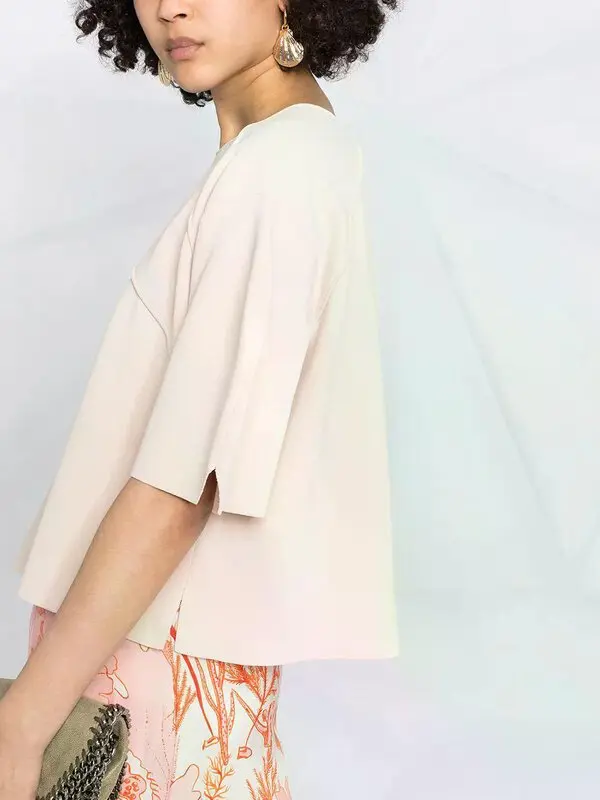 Stella McCartney Piped-seam Cropped Blouse