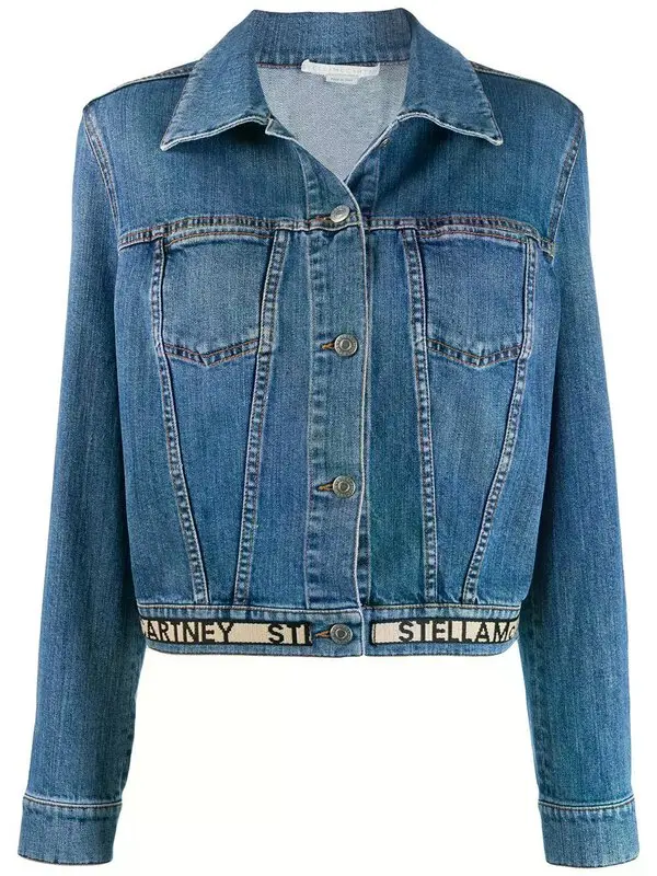 Stella McCartney Logo Hem Denim Jacket - Blue